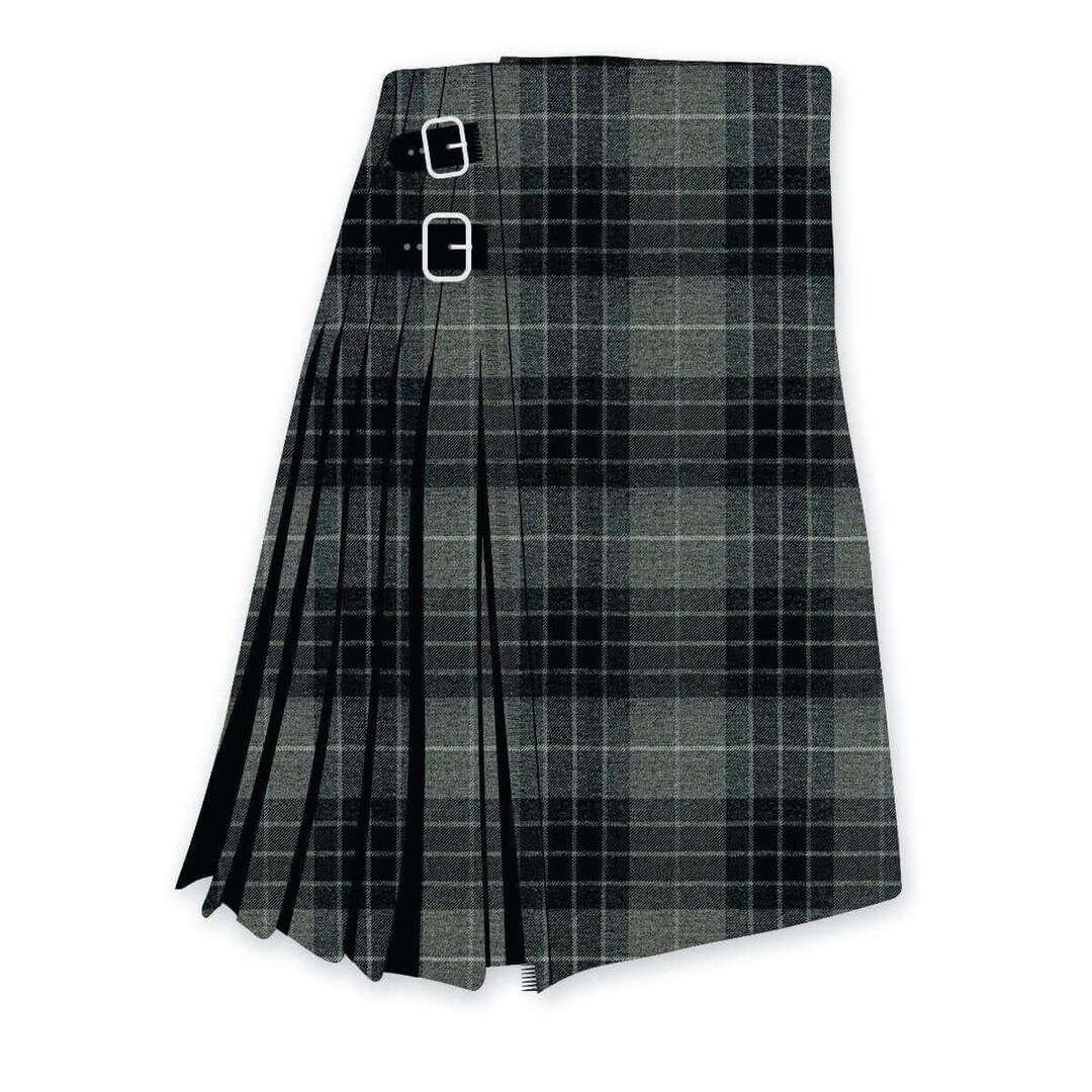 Grey Fraser Tartan Kilt- Scottish Traditional 16 Oz 8yard Men's ...
