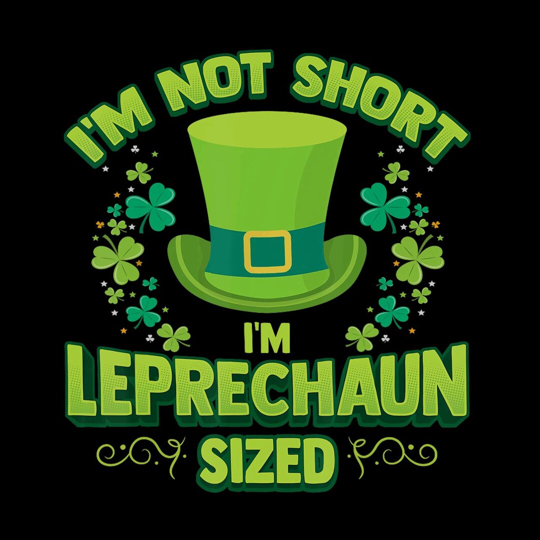 Irish Leprechaun Gag Gift Short Women Shamrock PNG Digital - Etsy