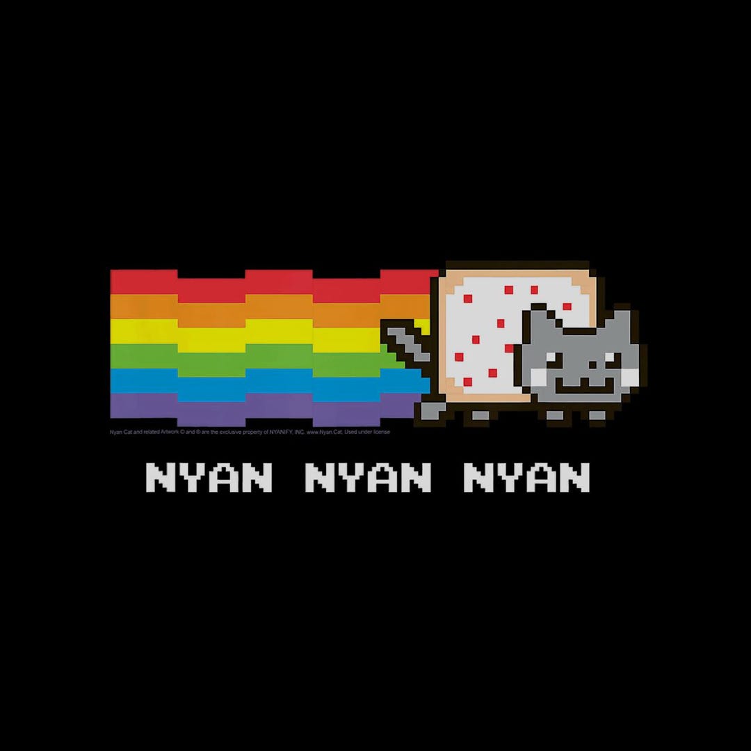 Nyan Cat Nyan Nyan Nyan Rainbow Funny Internet Meme PNG Digital - Etsy