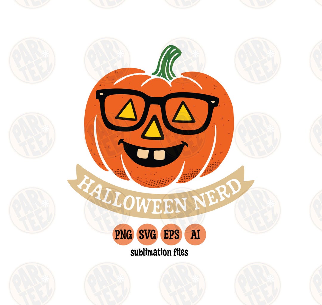 Halloween Nerd Pumpkin PNG, Funny Techy Halloween SVG, Tech Nerdy Halloween Gift, Cute Pumpkin ...