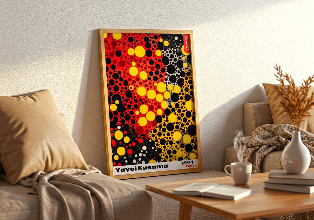 Yayoi Kusama Poster: Colorful Dot Art, Japanese Exhibition Print - Etsy