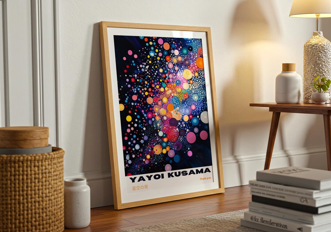 Yayoi Kusama Poster: Colourful Abstract Dot Art, Japanese Print - Etsy