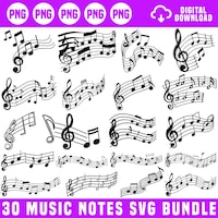 Music Svg, Music Notes Svg, Music Note Svg, Music Clipart, Treble Clef ...