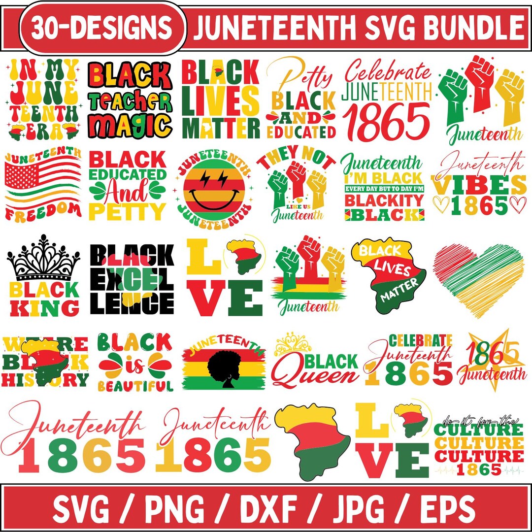 Juneteenth Svg Bundle, Juneteenth Svg, Juneteenth 1865 Svg, 1865 Svg ...
