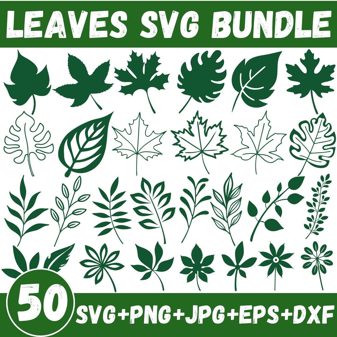 Leaves Svg Bundle, Leaves Svg, Leaf Svg, Branch Svg, Hand Drawn Leaves ...