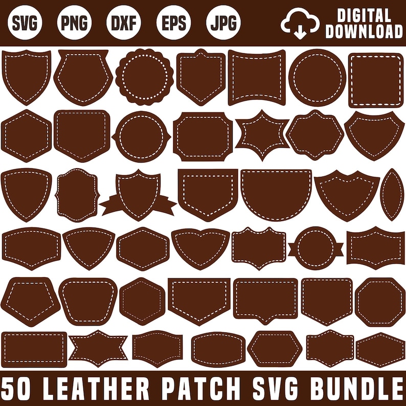 Leather Patch Svg Bundle, Leather Patch Shapes, Leather Patch Shapes ...