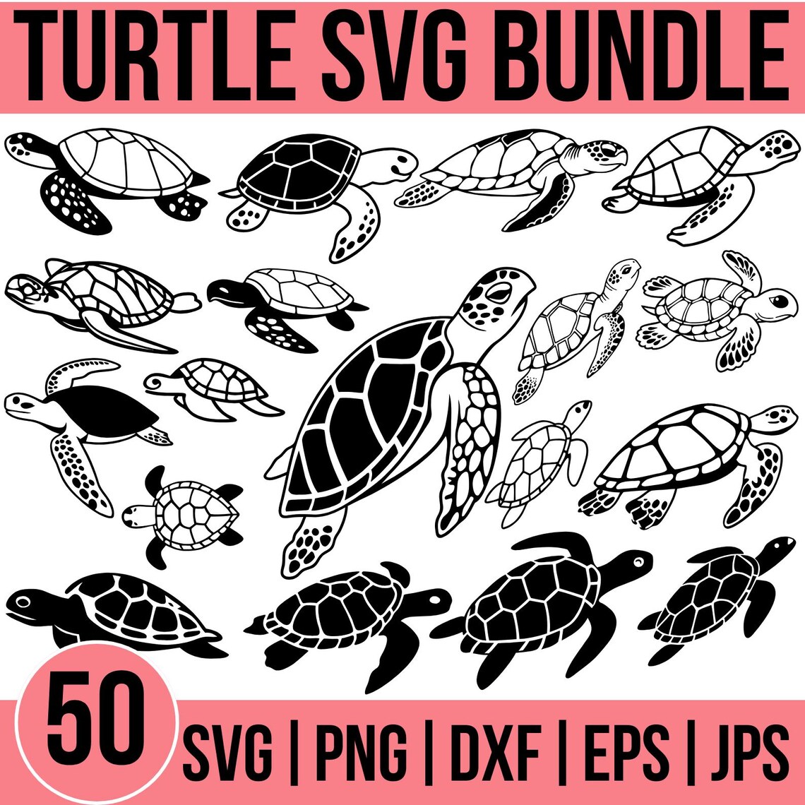 Turtle Svg, Sea Svg, Turtle for Cricut, Marine Turtle, Silhouette, Cut ...