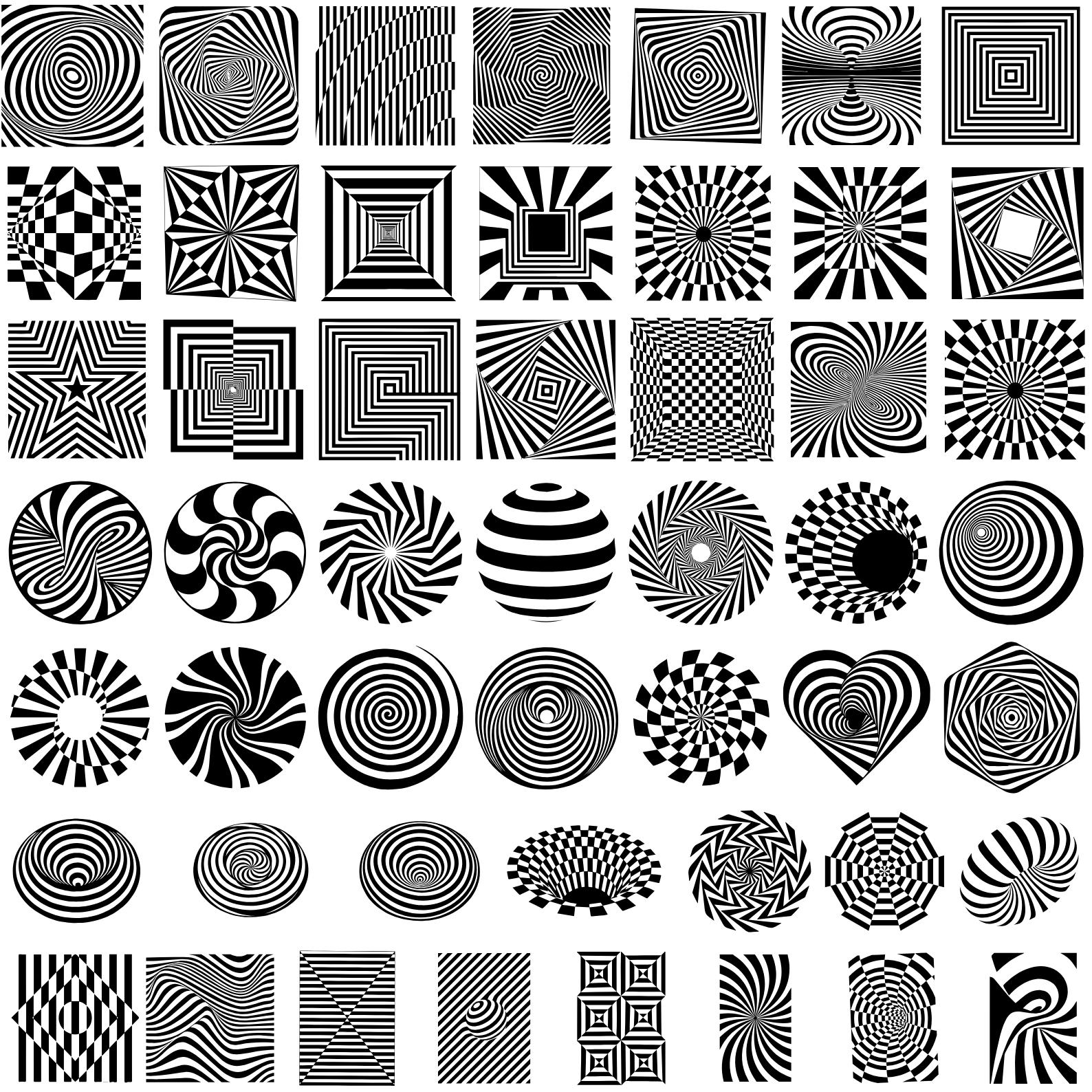 Optical Illusion Svg Bundle, Optical Illusion Pattern, Geometric ...