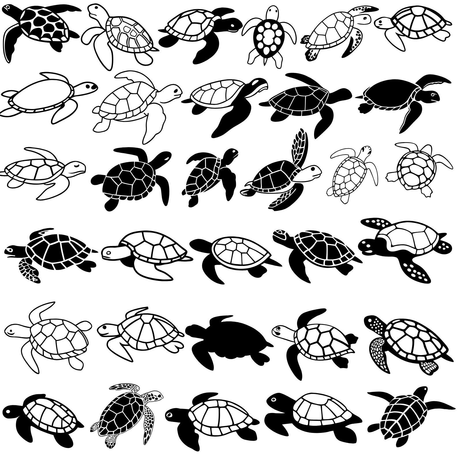 Turtle Svg, Sea Svg, Turtle for Cricut, Marine Turtle, Silhouette, Cut ...
