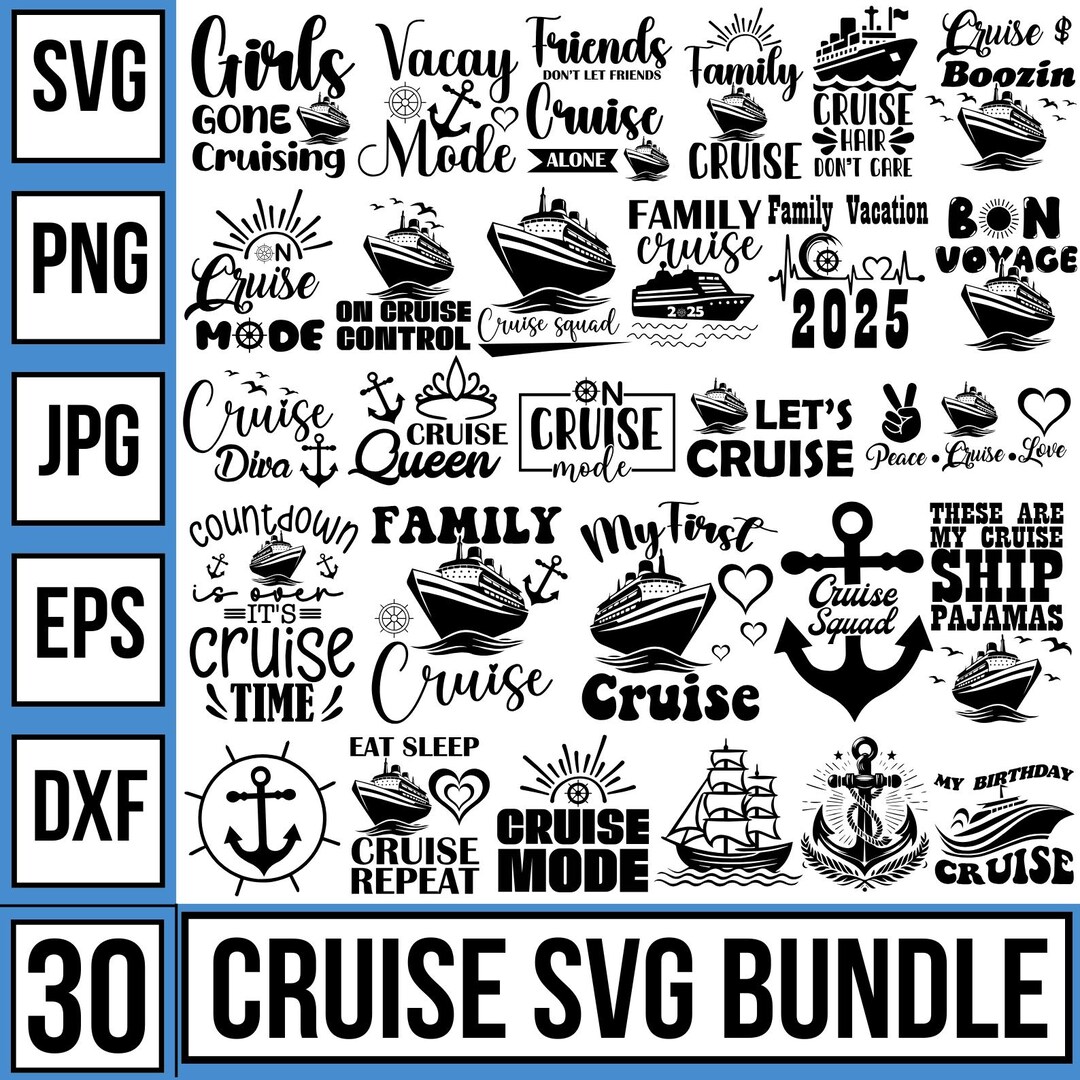 Cruise Svg Bundle, Cruise Ship Svg, Birthday Cruise Svg, Boat Svg ...
