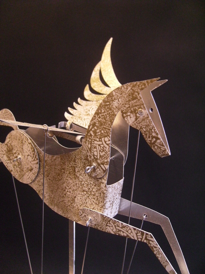 Large Aluminium Pegasus Automata Stamped in Gold. - Etsy