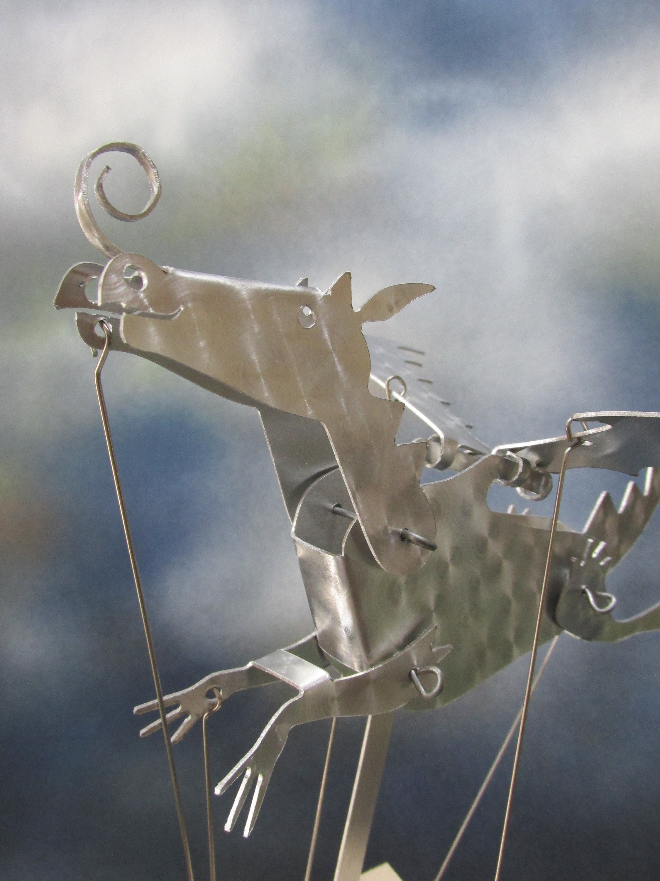 Brushed Aluminium Dragon Automata | Etsy