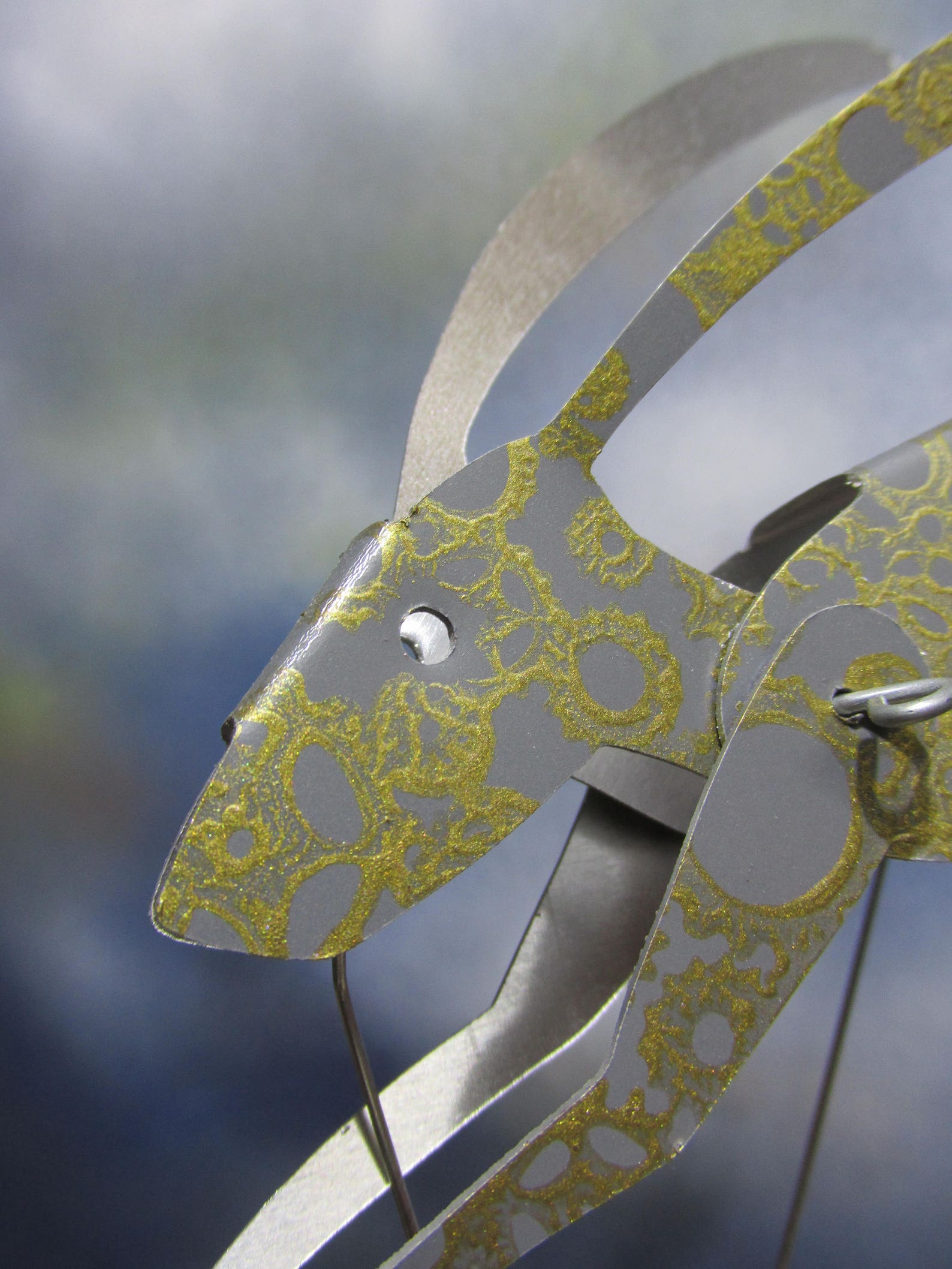 Beautiful March Hare Automaton in Grey and Gold - Etsy