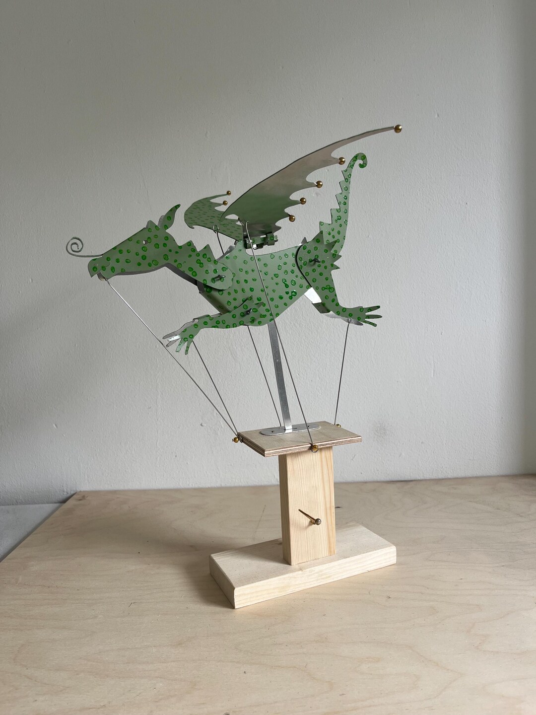 Large Spotted Dragon Automata in Green - Etsy UK