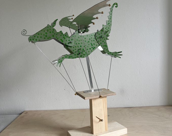 Large Spotted Dragon Automata in Green - Etsy UK
