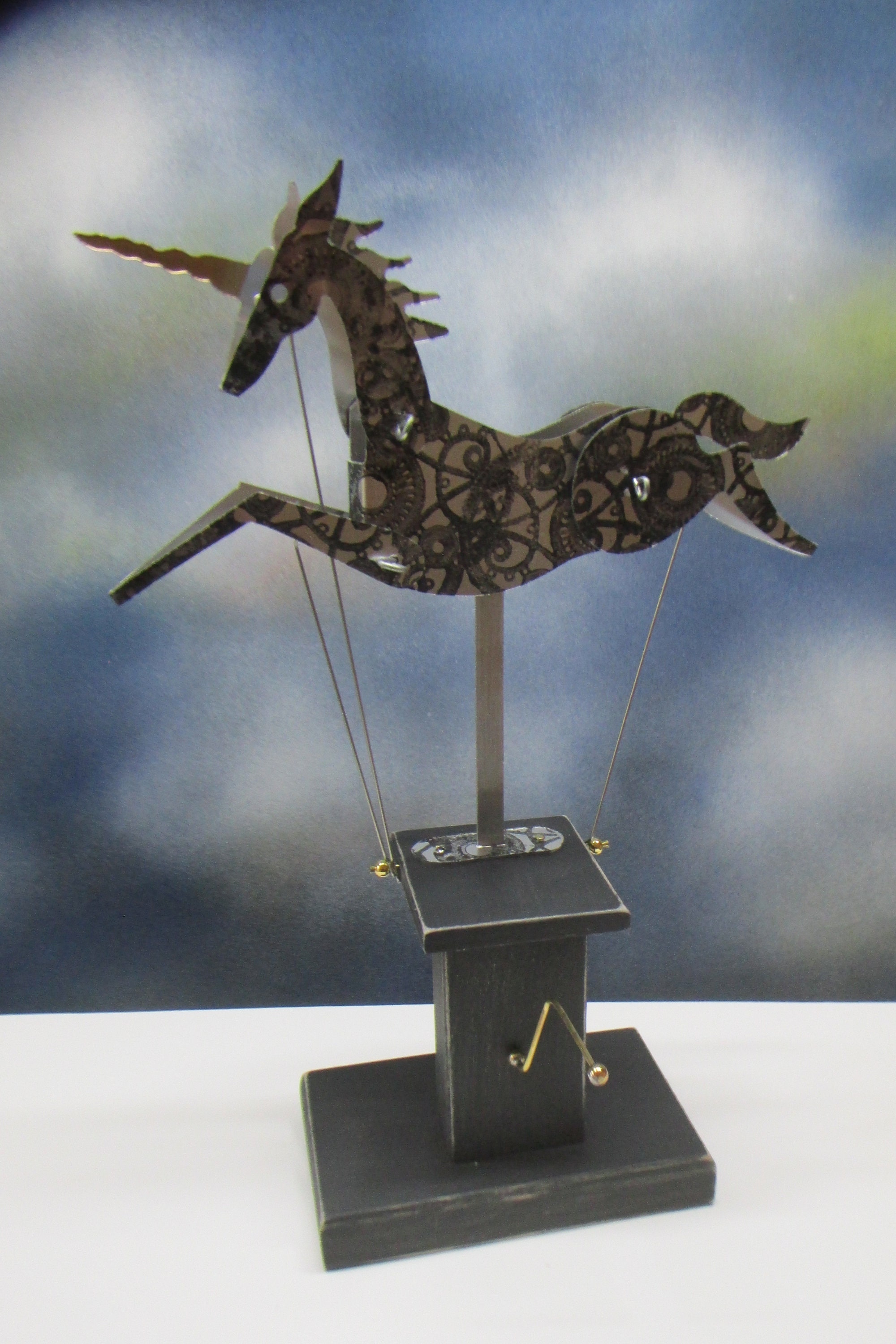 Unicorn Automaton With Black Painted Base Designed by Keith | Etsy