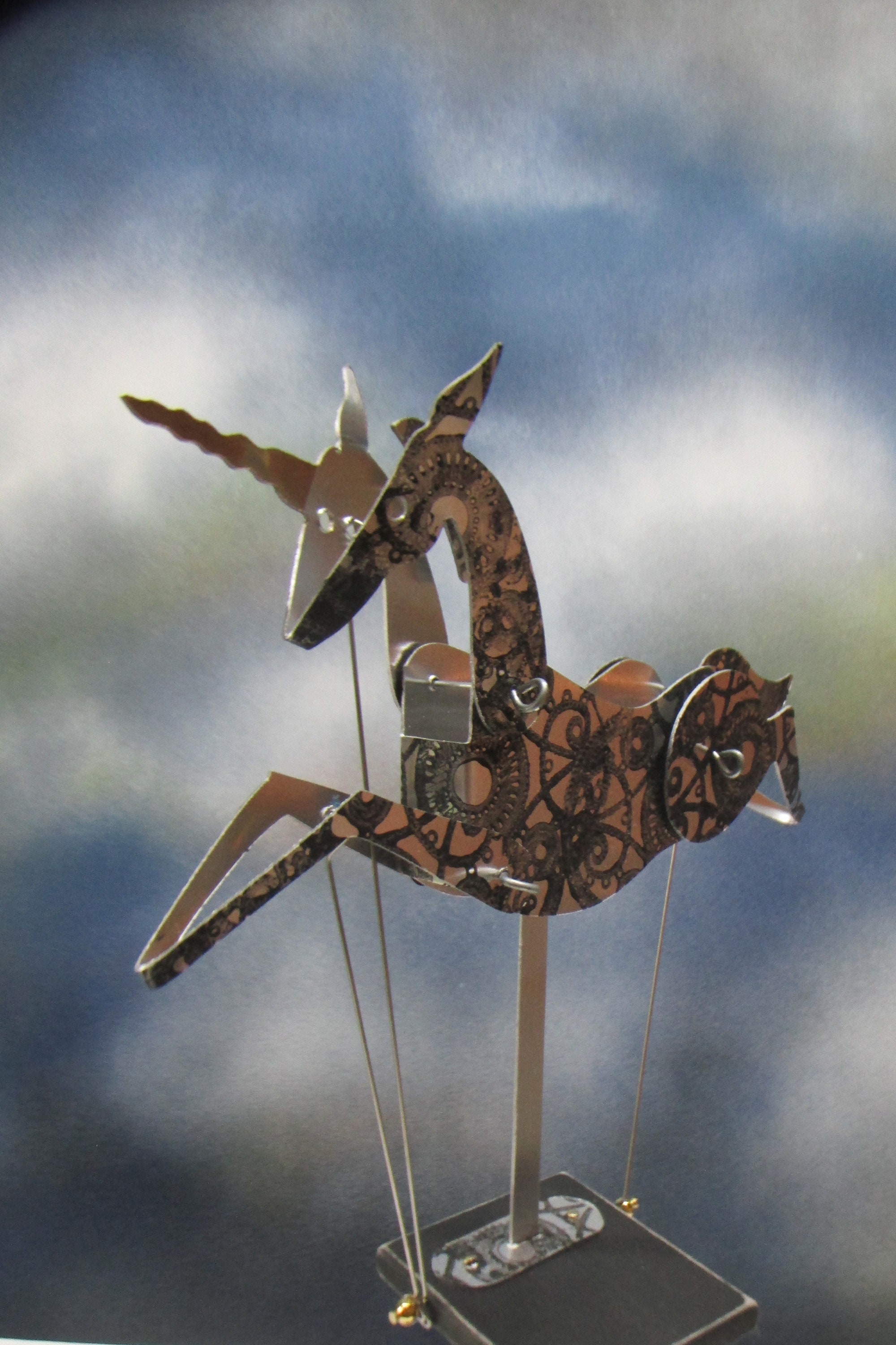 Unicorn Automaton With Black Painted Base Designed by Keith | Etsy