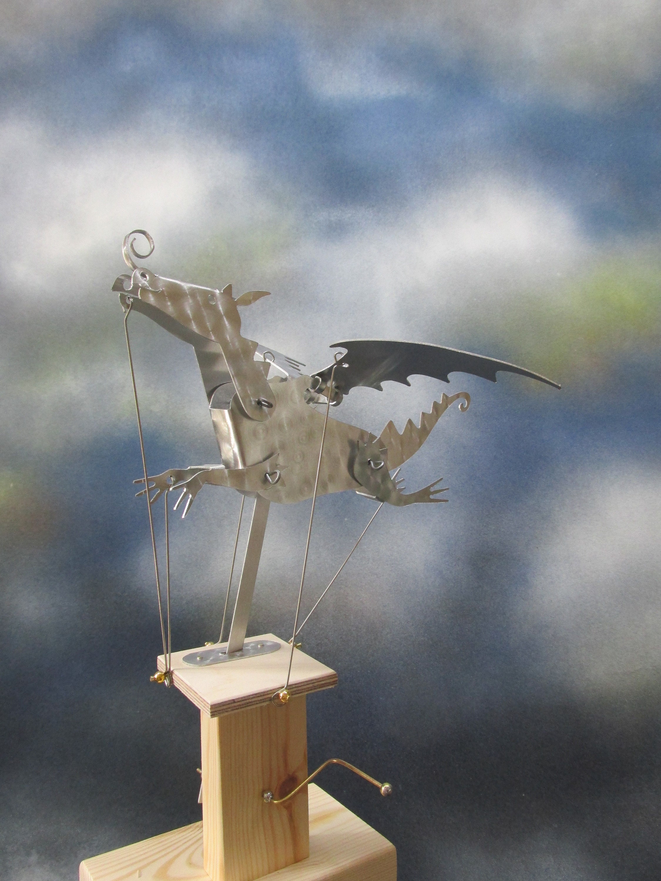 Brushed Aluminium Dragon Automata | Etsy