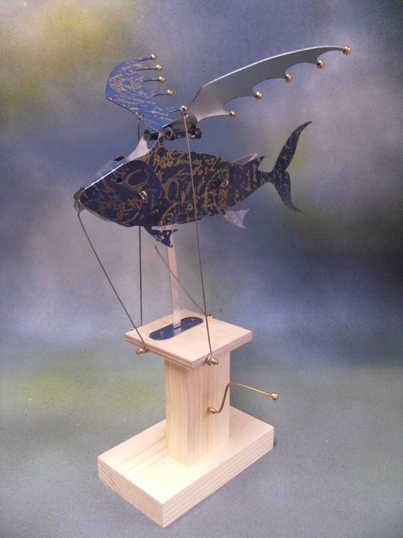Blue Flying Fish Automaton - Etsy