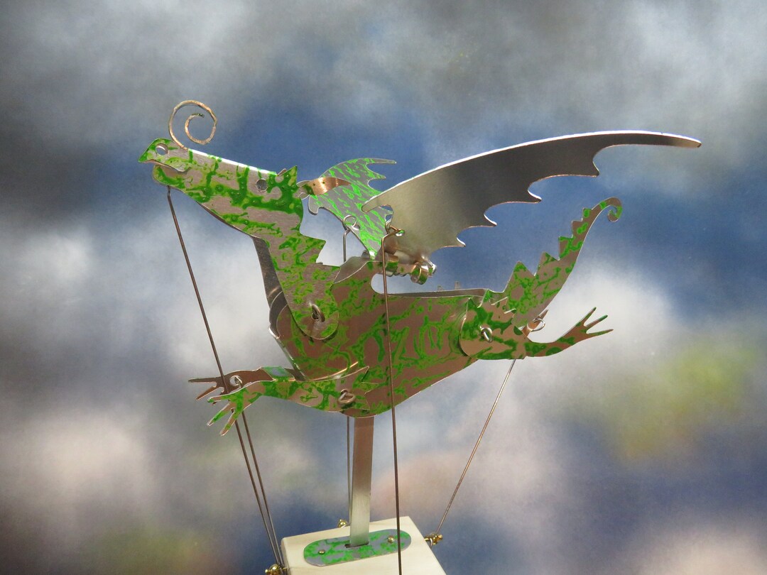 Painted Aluminum Dragon Automata - Etsy