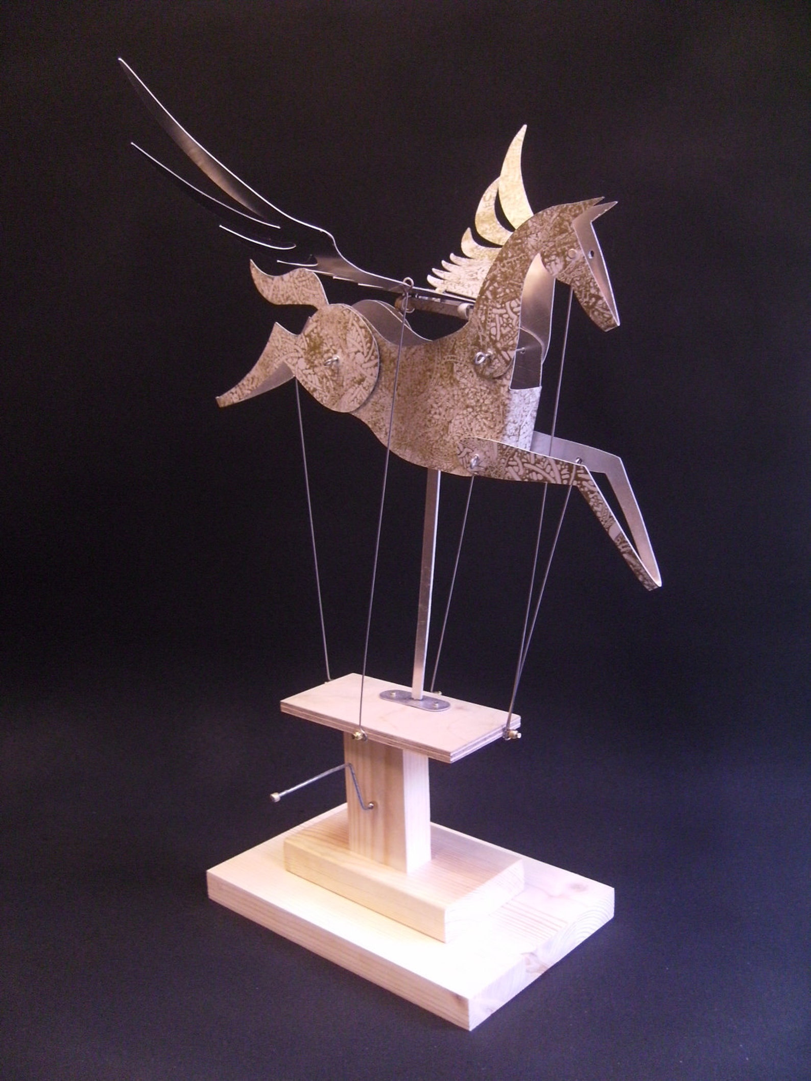 Large Aluminium Pegasus Automata Stamped in Gold. - Etsy