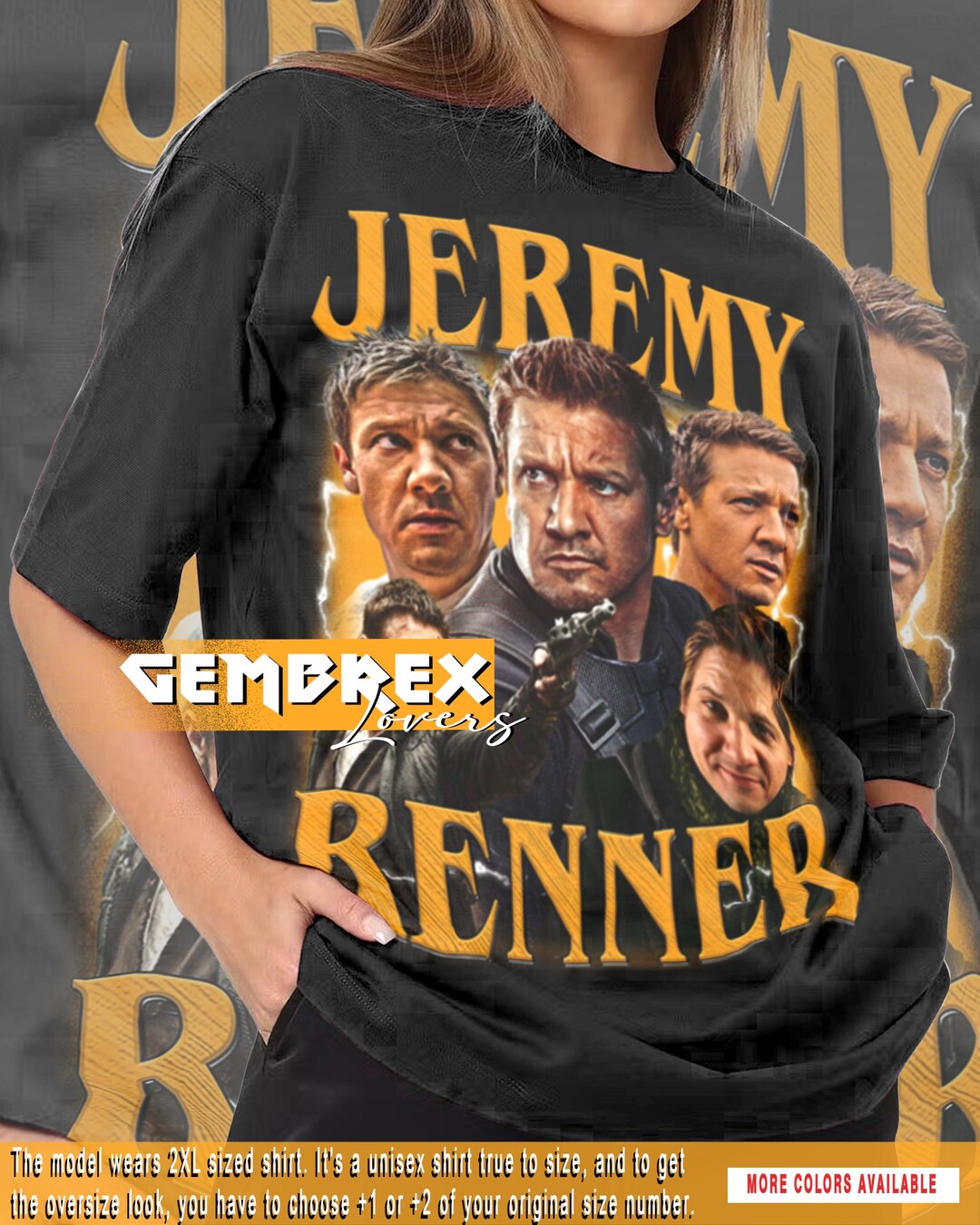 Vintage Jeremy Renner Shirt 90s Y2k Unisex Adult Clothing GOR75 - Etsy