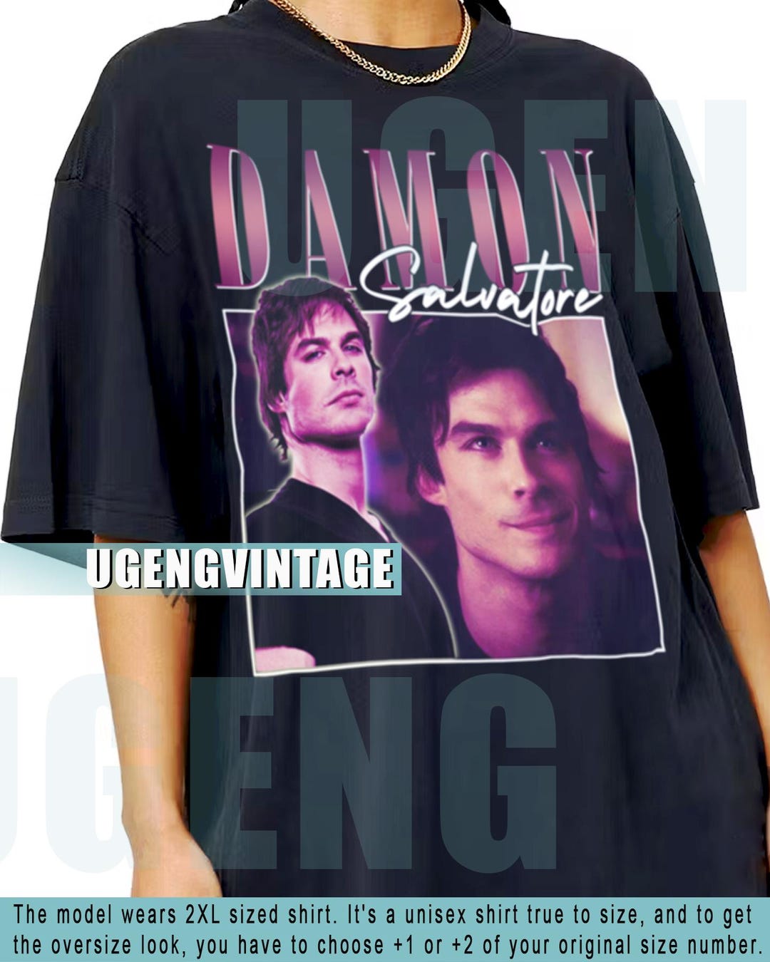 Vintage Damon Salvatore T-shirt 90s Y2k Unisex Adult Clothing DMN1 - Etsy