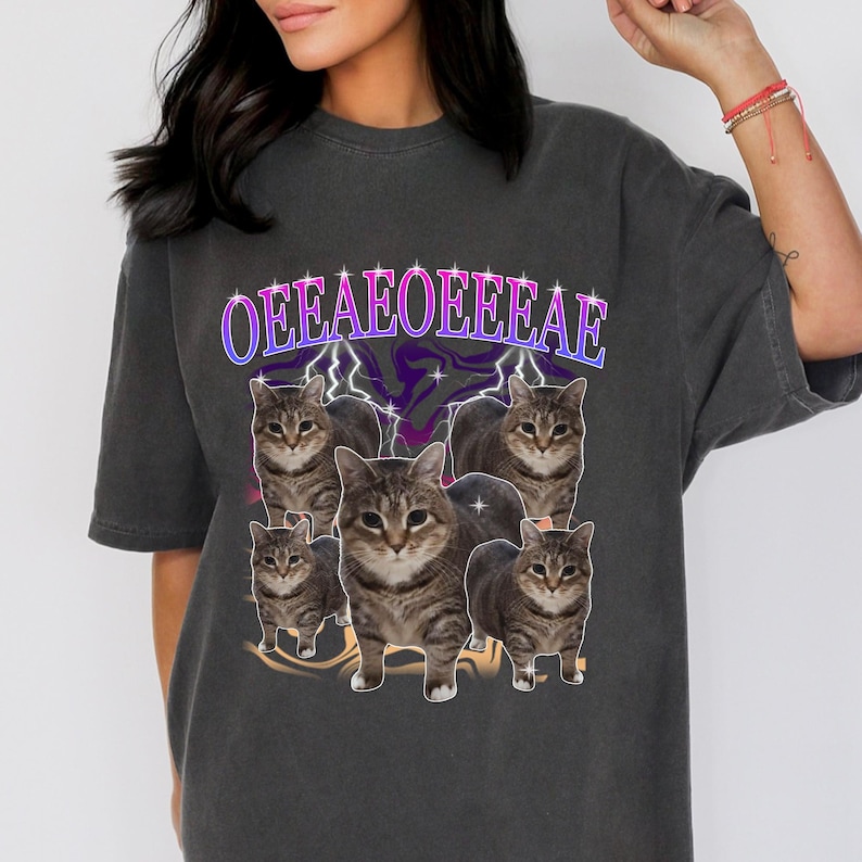 Oiia Oiia Spinning Cat Png, Meme Cat Bootleg Shirt Png, Oo Ee A E A Cat ...