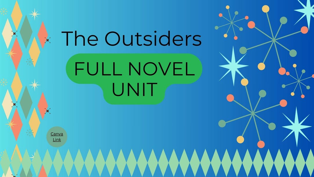 The Outsiders Full Novel Unit GREAT Resource! - Etsy