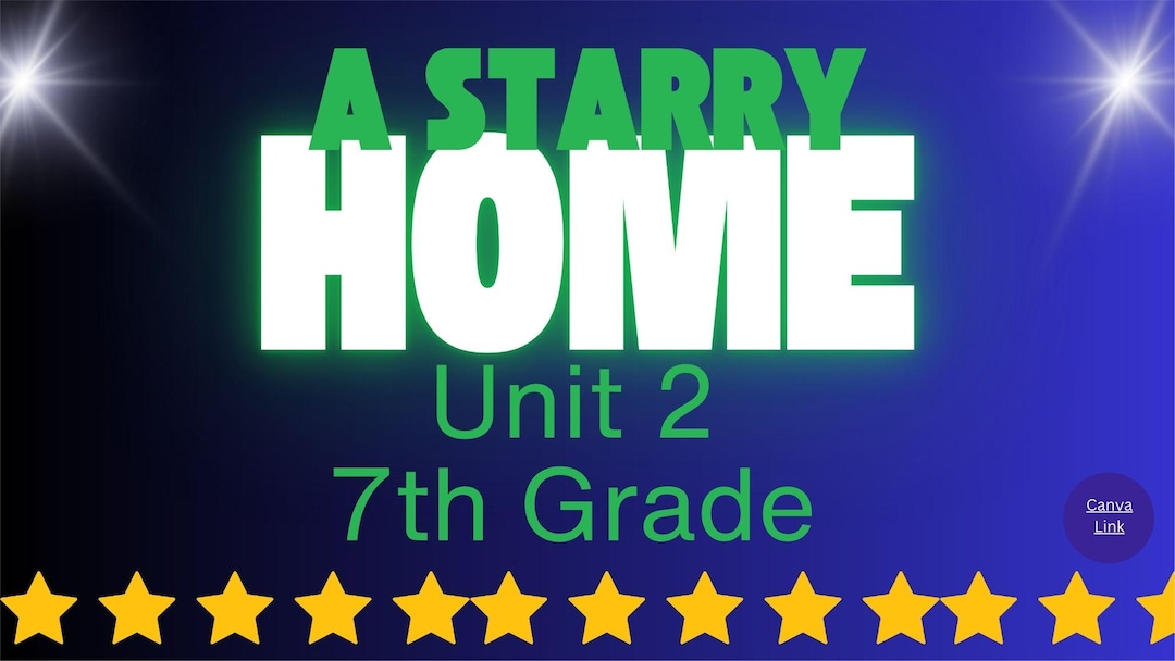 Unit 2 A Starry Home My Perspectives Realize 7th Grade FULL UNIT - Etsy