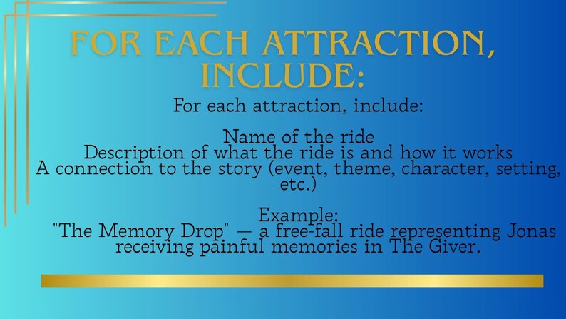 Novel Theme Park Project – Editable ELA Book Report & Literature ...