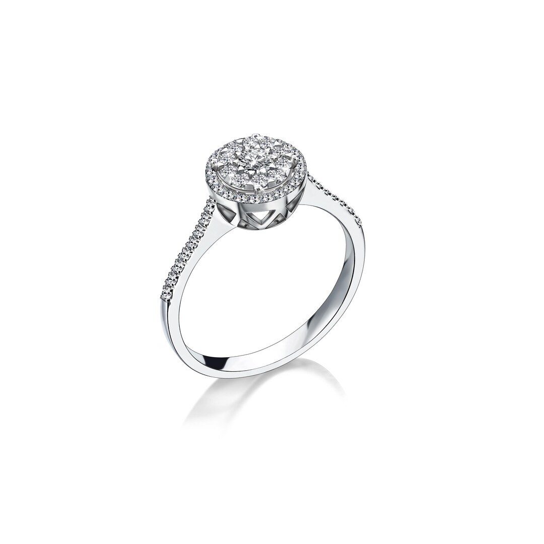 Coronet Diamond Ring, Multistone Coronet Diamond, Wedding Ring, Diamond ...