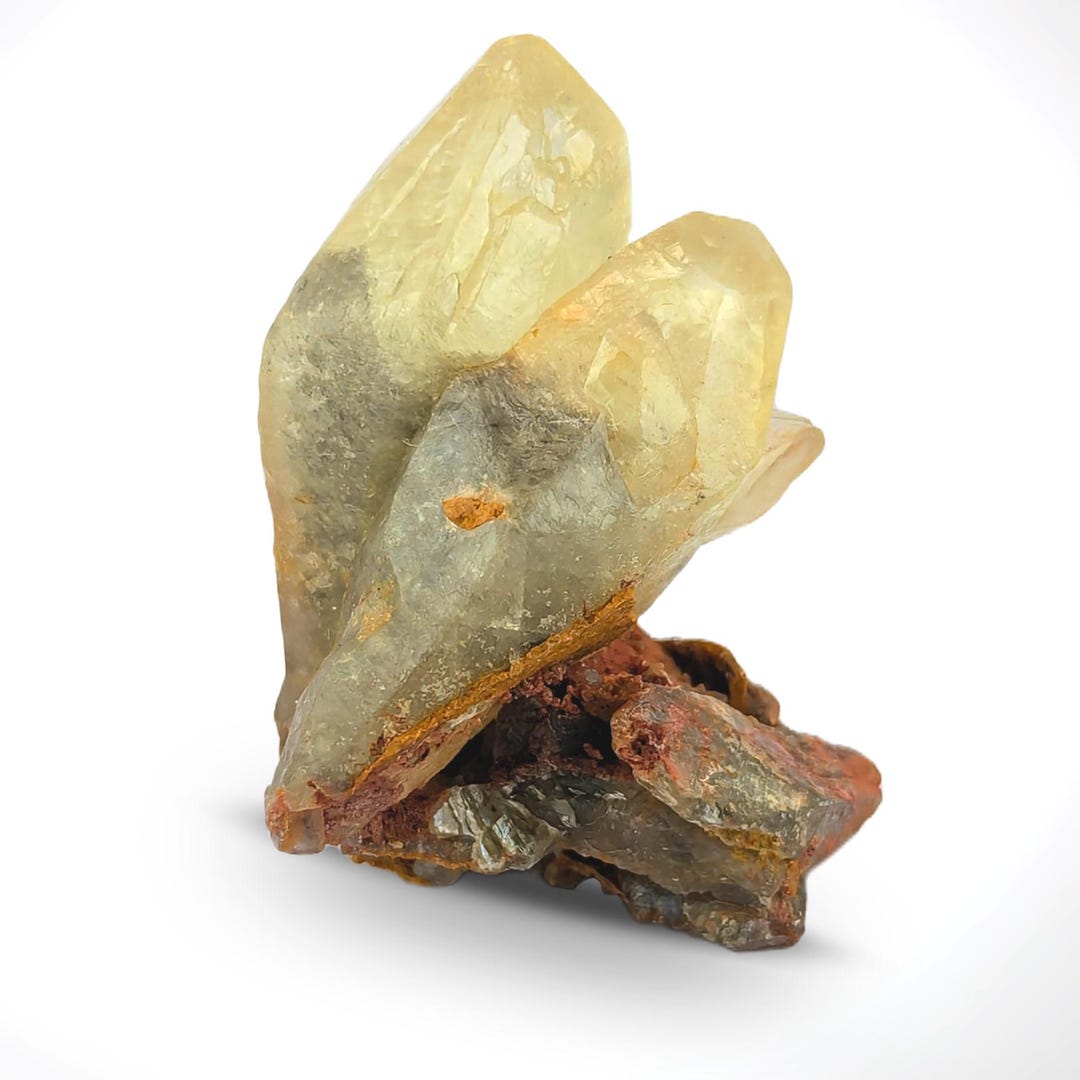 Twin Natural Dogtooth Calcite Crystal on Matrix, Pakistan- 31 Grams - Etsy