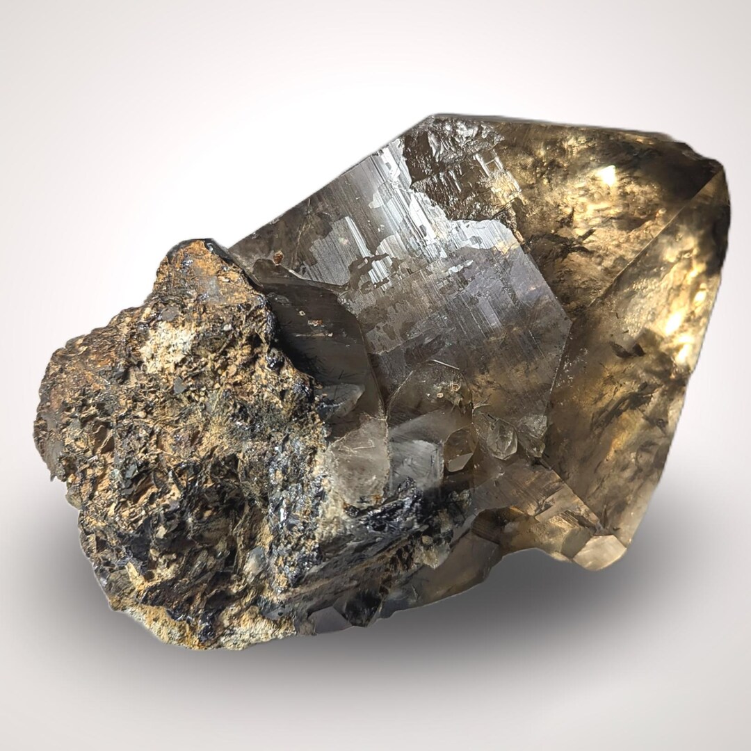 Rare Parisite (ce) Included Smoky Quartz Crystal With Hematite - Zagi ...