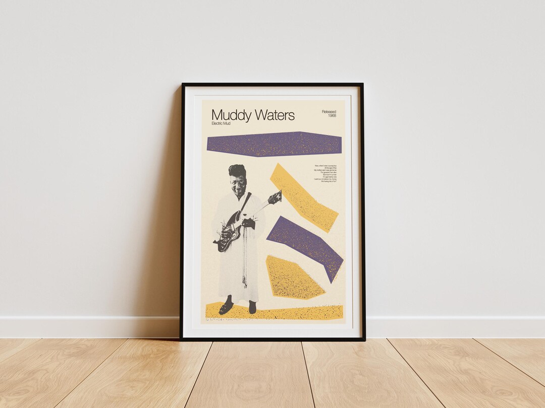 MUDDY WATERS Inspired Poster, Blues Music, Blues Decoration, Roots, Mid ...