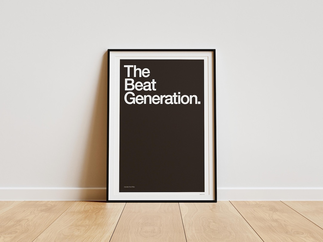 THE BEAT GENERATION Inspired Poster, Jack Kerouac, William S. Burroughs ...
