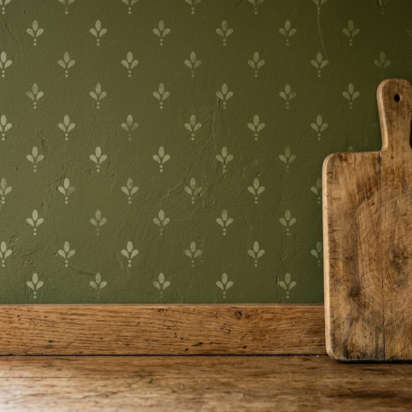 Stencil Wallpaper Floral - Etsy