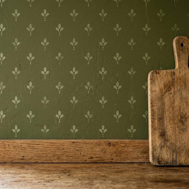 Stencil Wallpaper Floral - Etsy