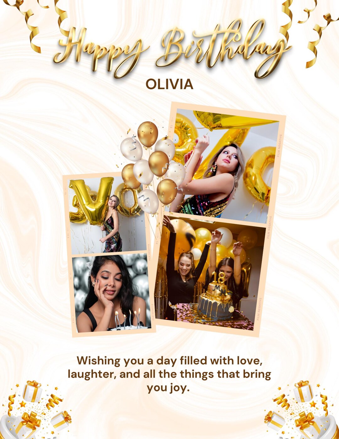 Happy Birthday Template - Etsy