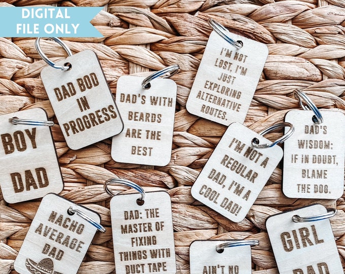 Keychain Ruler - SVG PDF AI File - Gifts for Groomsmen, Father's Day ...