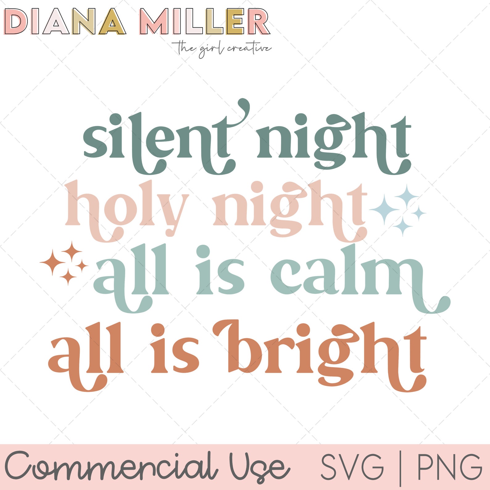 Retro Silent Night SVG Silent Night Sign SVG Silent Night | Etsy