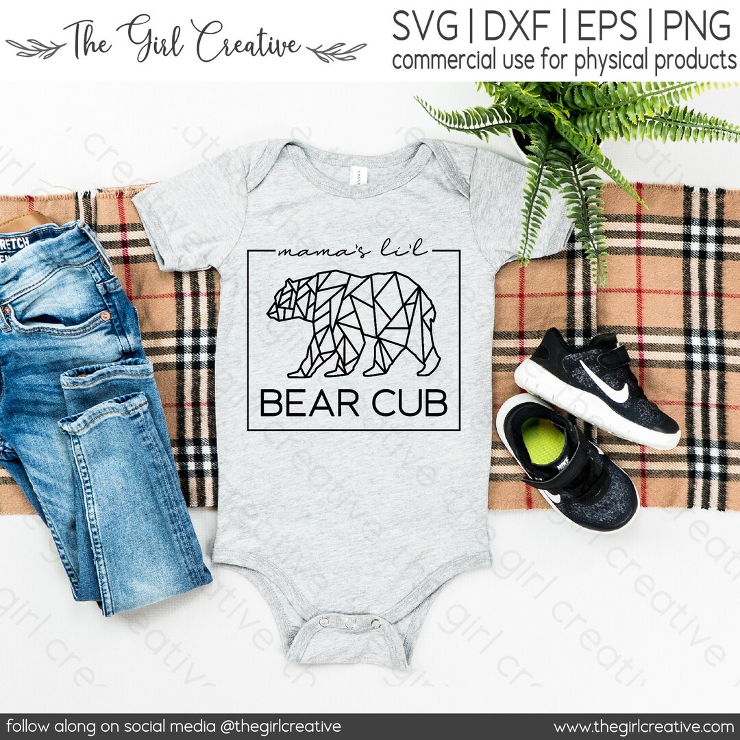 Mama es Little Cub SVG Mama es Lil Bear Cub Little Bear SVG - Etsy.de