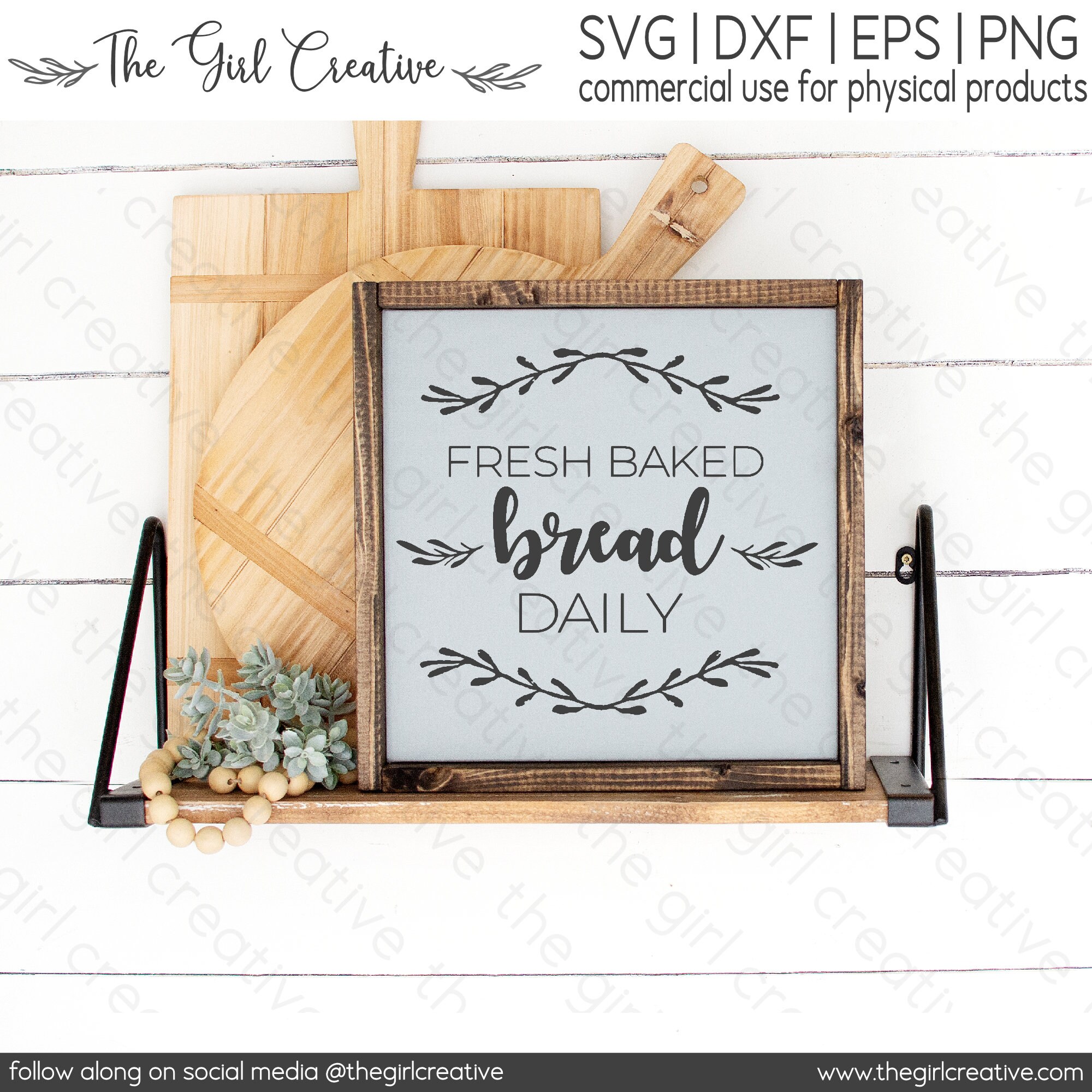Farm Fresh Bread SVG, Baked Bread SVG, Farmhouse SVG, Rustic Farmhouse ...