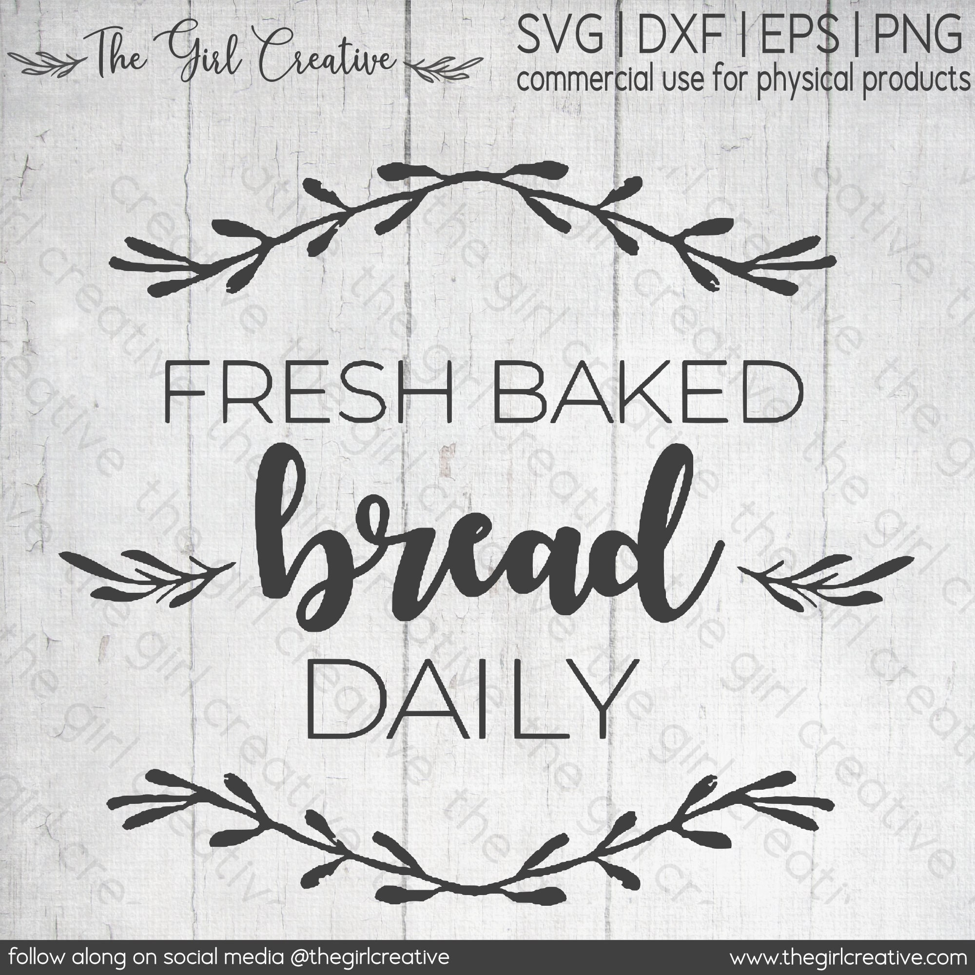 Farm Fresh Bread SVG, Baked Bread SVG, Farmhouse SVG, Rustic Farmhouse ...