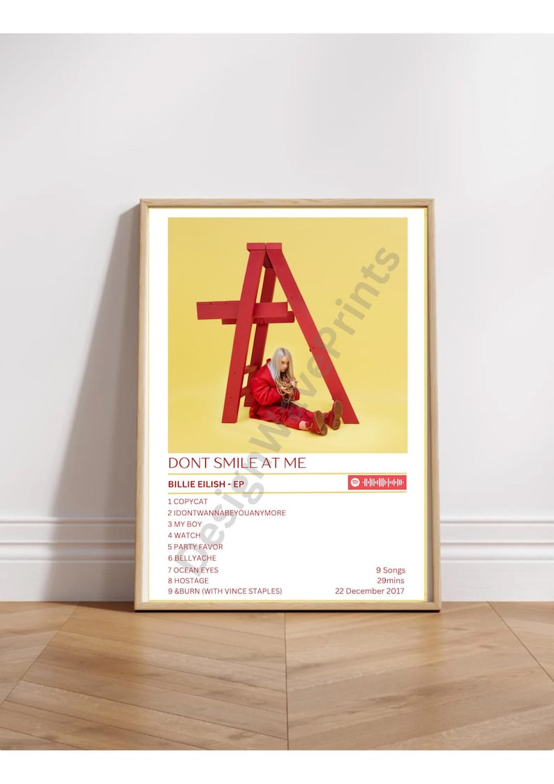Billie Eilish Album Cover Posters - Don't Smile at Me - Etsy Australia