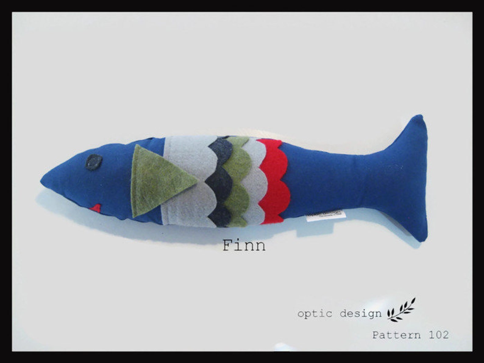 Sewing Patterns Pdf Pattern Plush Toy Pattern Fish Pillow Boys Room ...