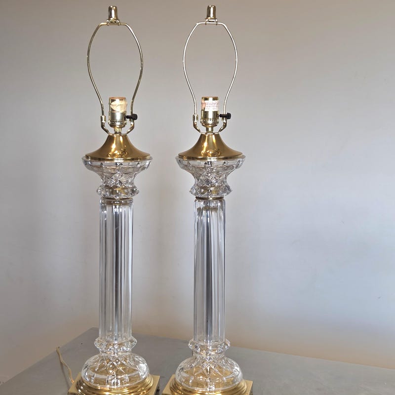 Glass Column Lamp - Etsy