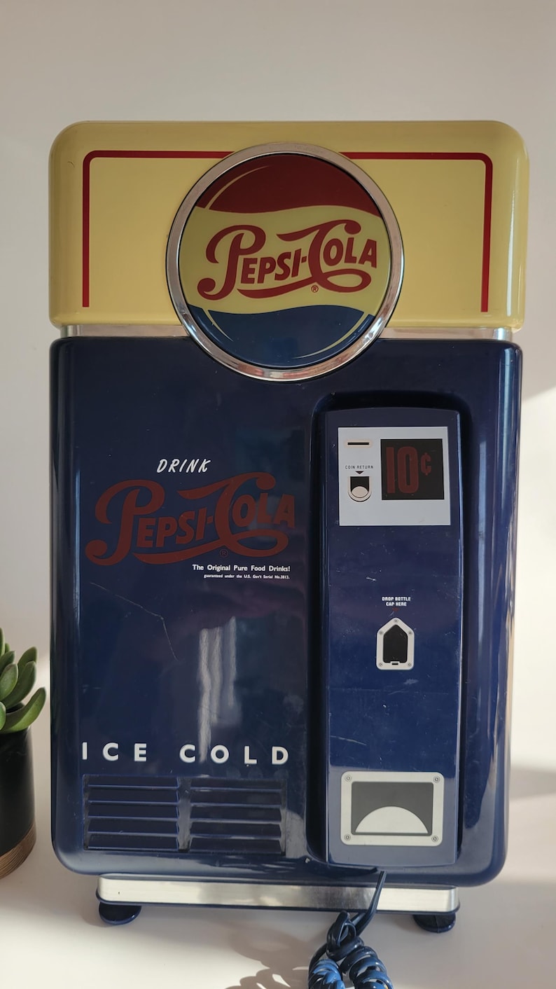 Vintage Pepsi Cola Phone Wall Mount 90s Telephone Retro Vending Machine ...