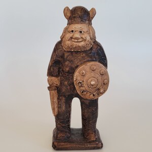 Viking Figurine Nordic Decor Vintage Danish Decor Plaster - Etsy