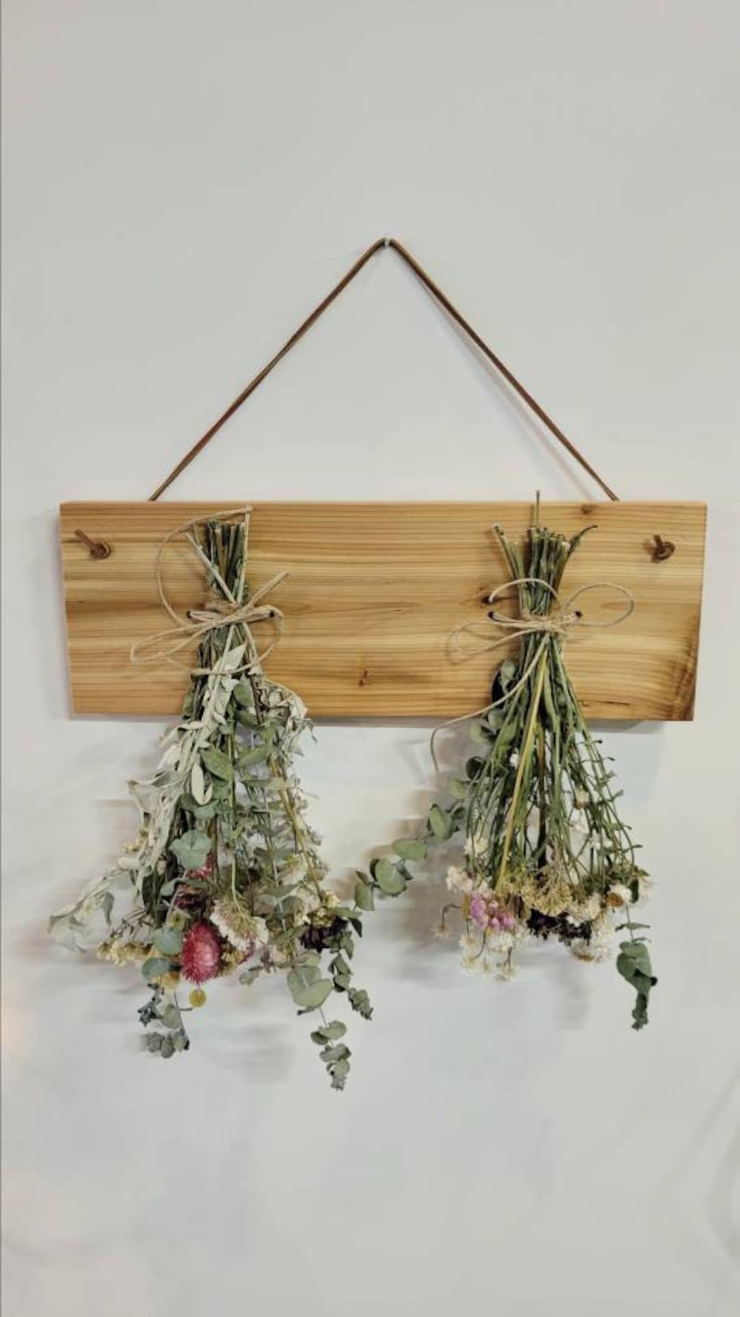 Dried Flower Rack / Farmhouse Decor / Wall Hanging / Herb Drying Rack ...